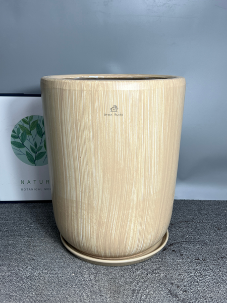 Premium Tall Ceramic Pots with Plates – Green Hands