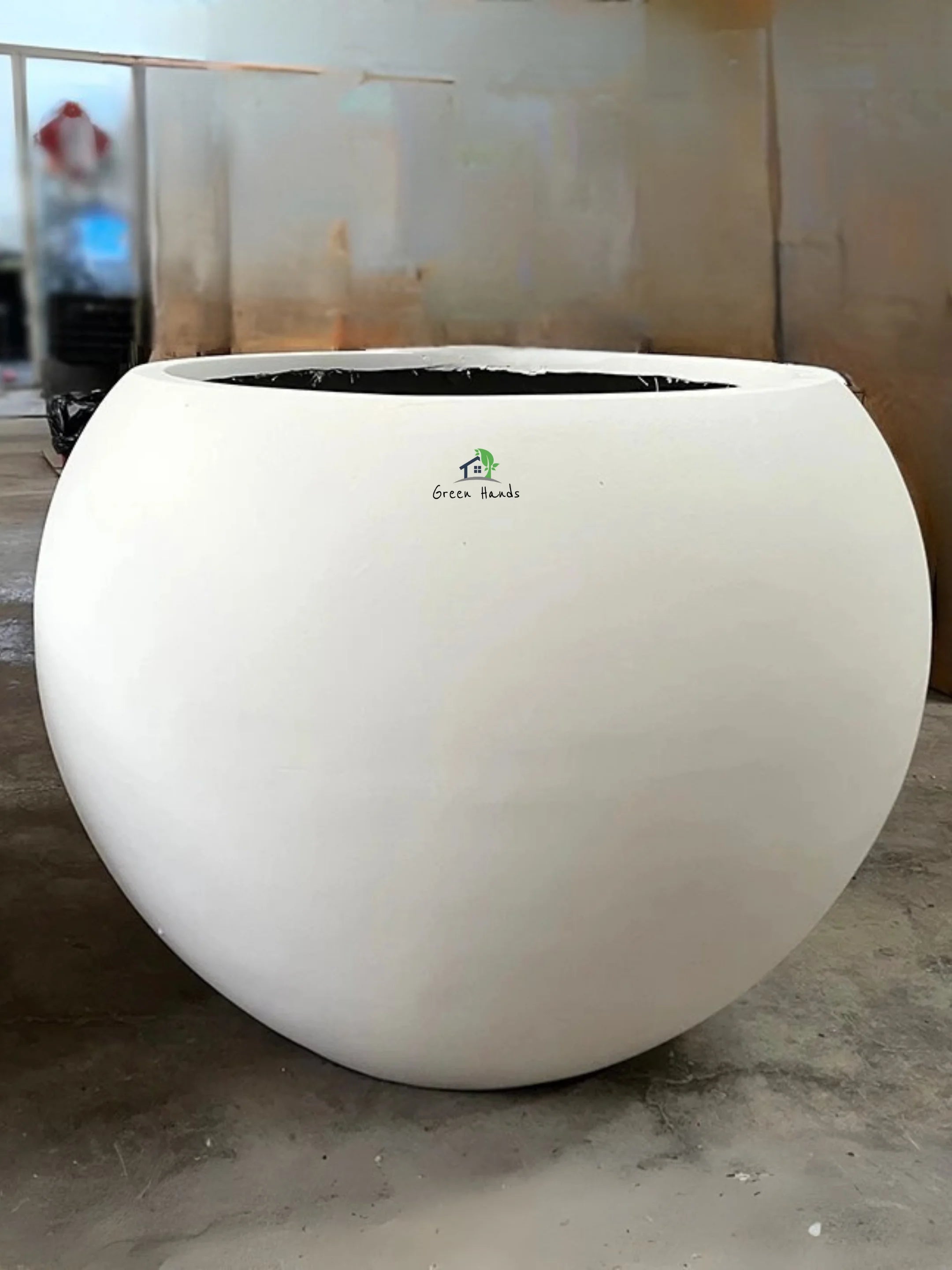 Globe Fiber Planters for Luxury Décor | Snow White – Green Hands