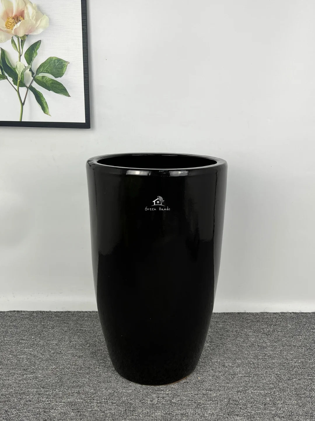 Large Black Ceramic Pots – Green Hands