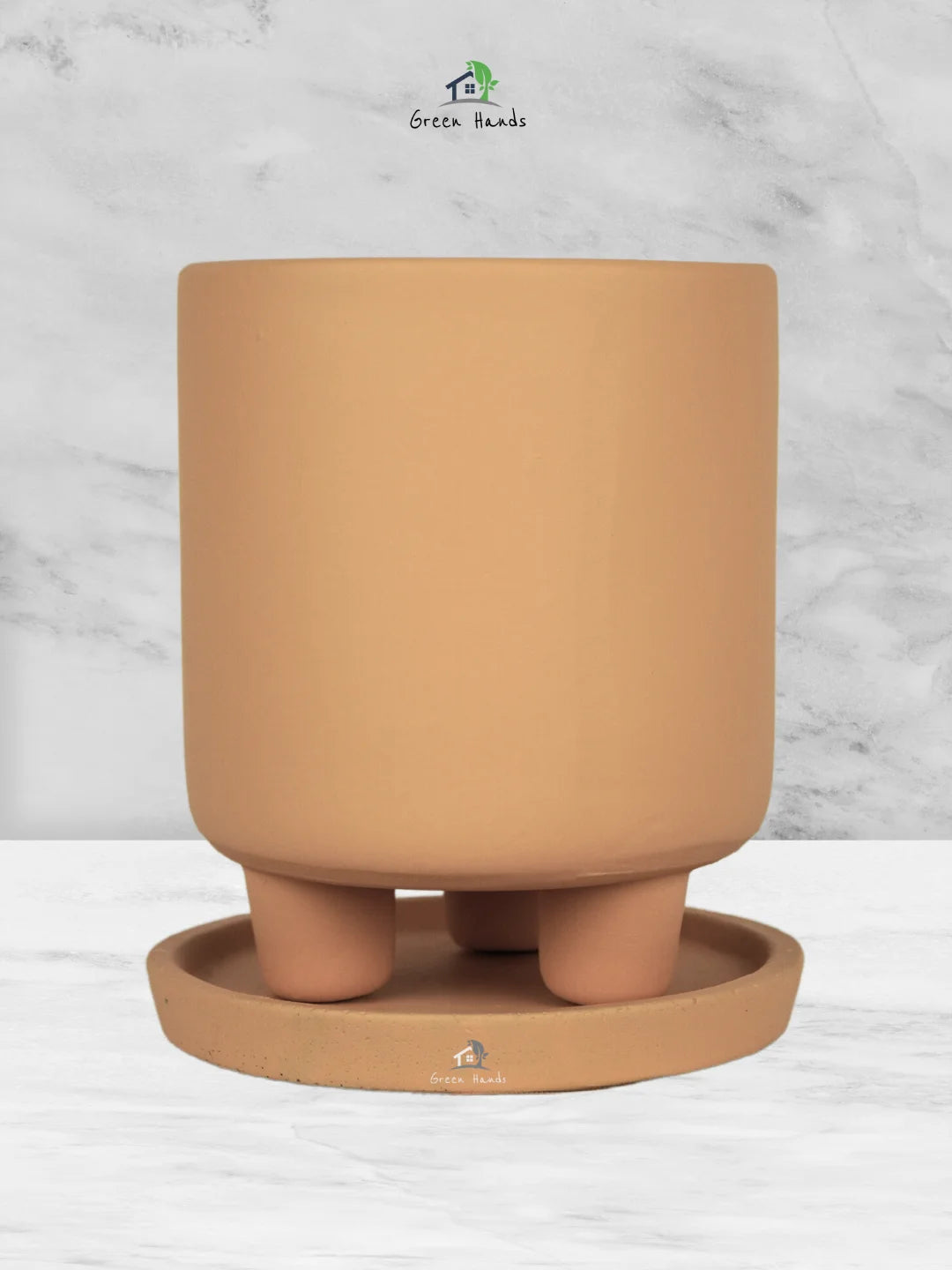 Sustainable Tri Pot Terracotta Planter+Saucer – Green Hands