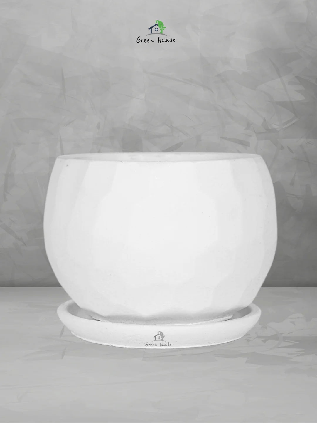 Honeycomb Planter + Saucer – Green Hands